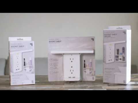 Socket Shelf By Sharper Image Deluxe TIPS VIDEO _ 2019 - YouTube