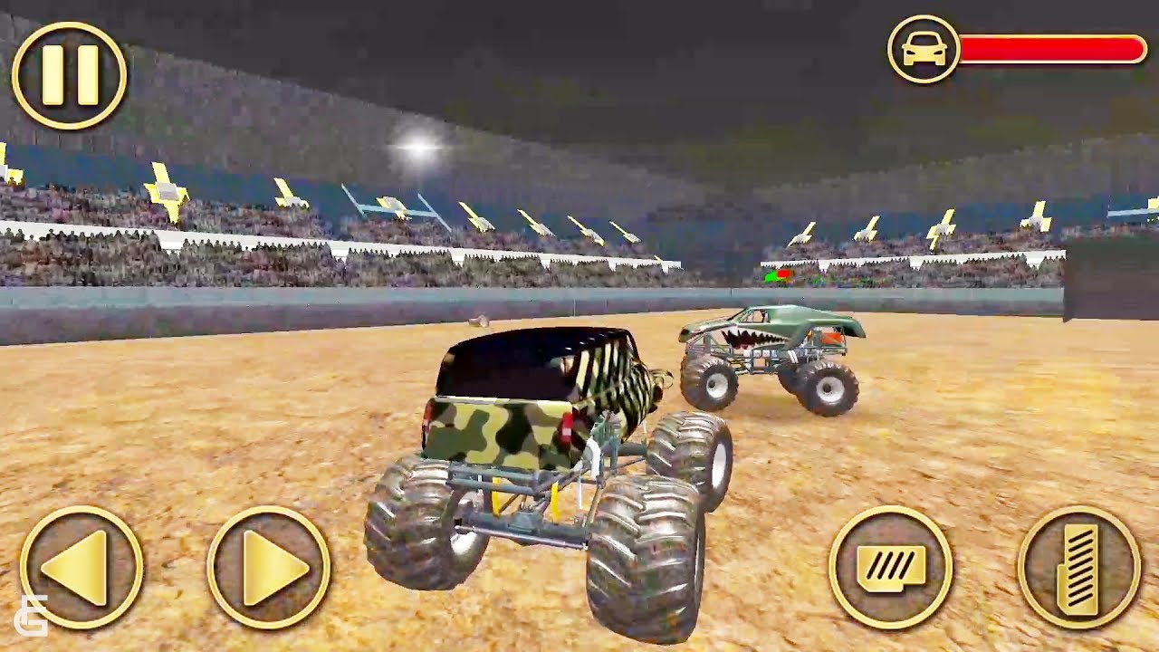 Fearless Army Monster Truck Derby Stunts | Android Gameplay | Friction ...