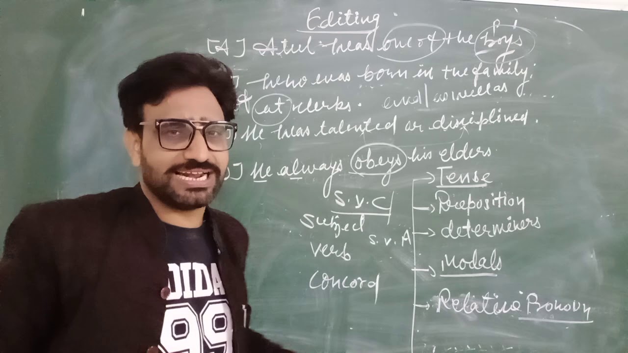 Class XI English Editing - YouTube