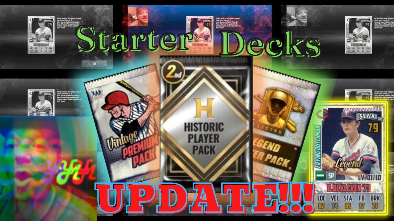 MLB 9 INNINGS! STARTER DECKS UPDATE!!! LEGEND, SUPREME, & VINTAGE PACK ...