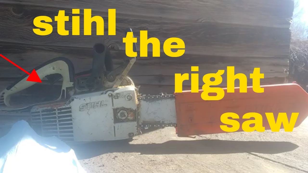 Stihl chainsaw bar cleaning - YouTube