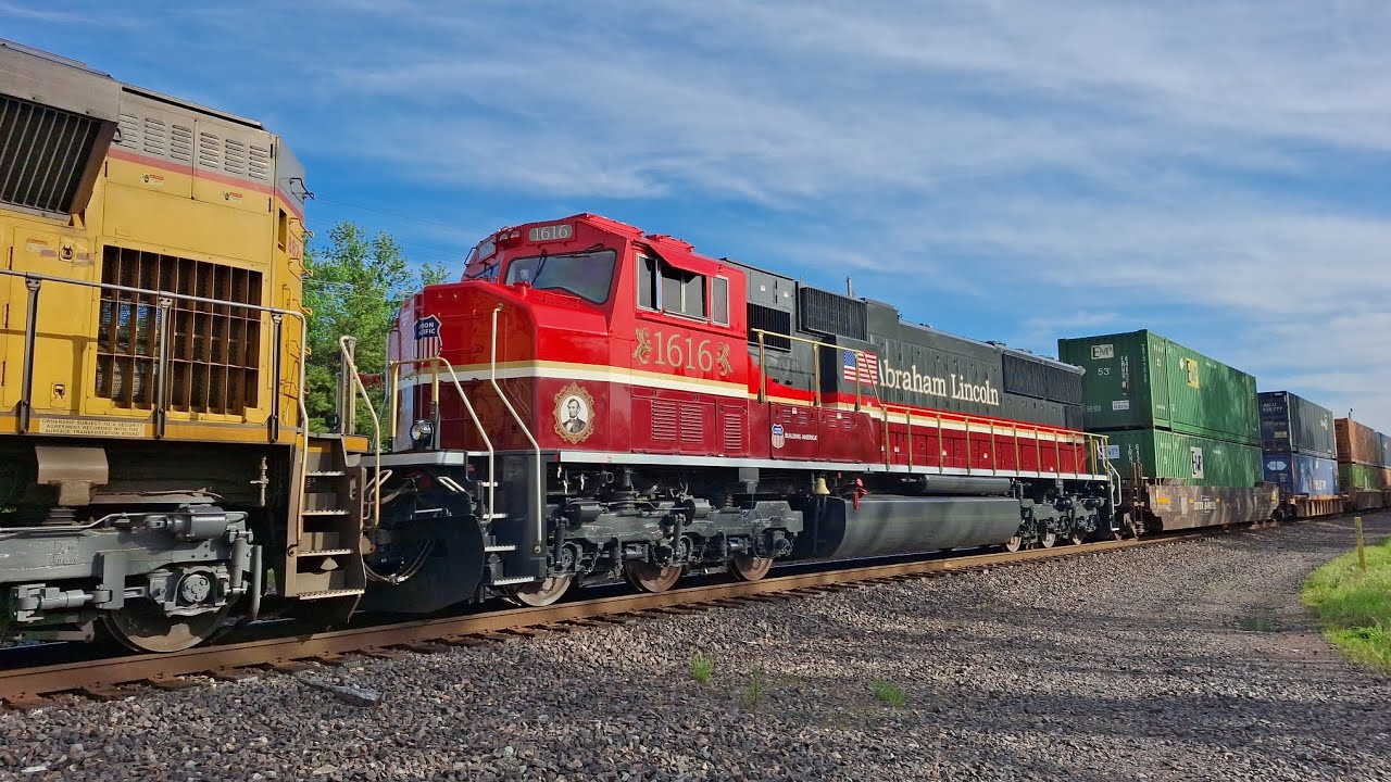 05/02/25 - UP 1616, the Abraham Lincoln unit trailing on UP ZMNNP - YouTube