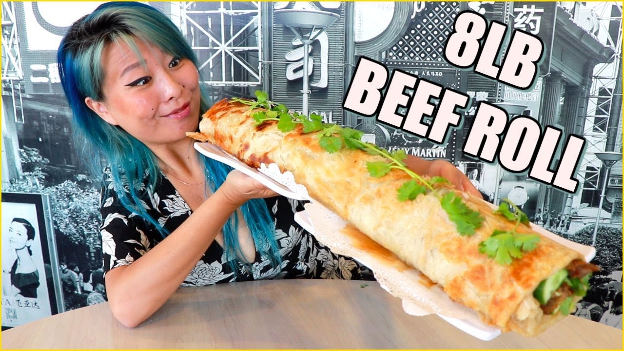 MASSIVE 8LB BEEF ROLL Eating Challenge!!!! #RainaisCrazy - Mama's ...