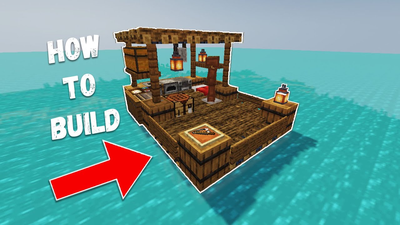 ⚒️Minecraft: How to build a raft base(Tutorial)⚒️ - YouTube