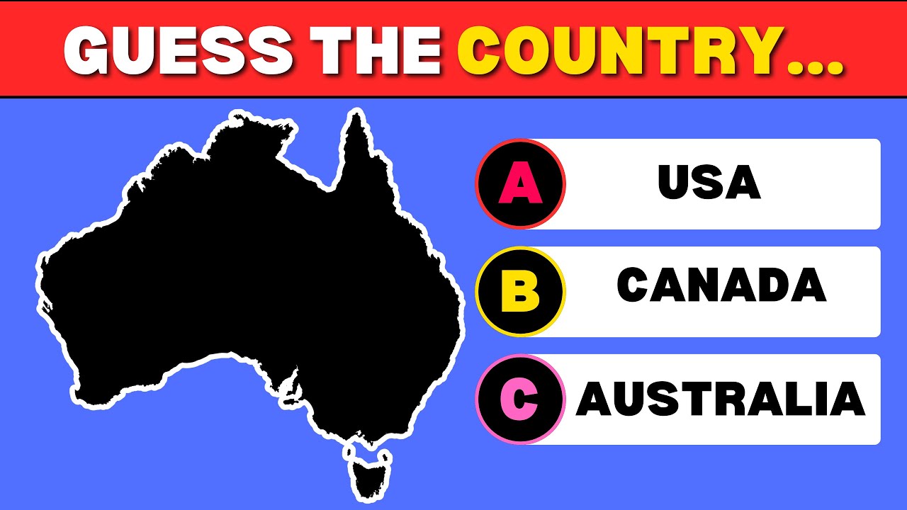 Can You Guess The Country By Shape? | 80 Countries Quiz Challenge - YouTube