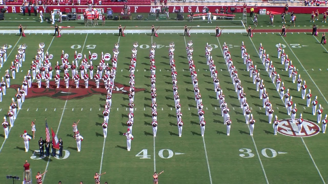 Razorback Marching Band - Pregame 8/31/19 @ Fay. - Portland State - YouTube