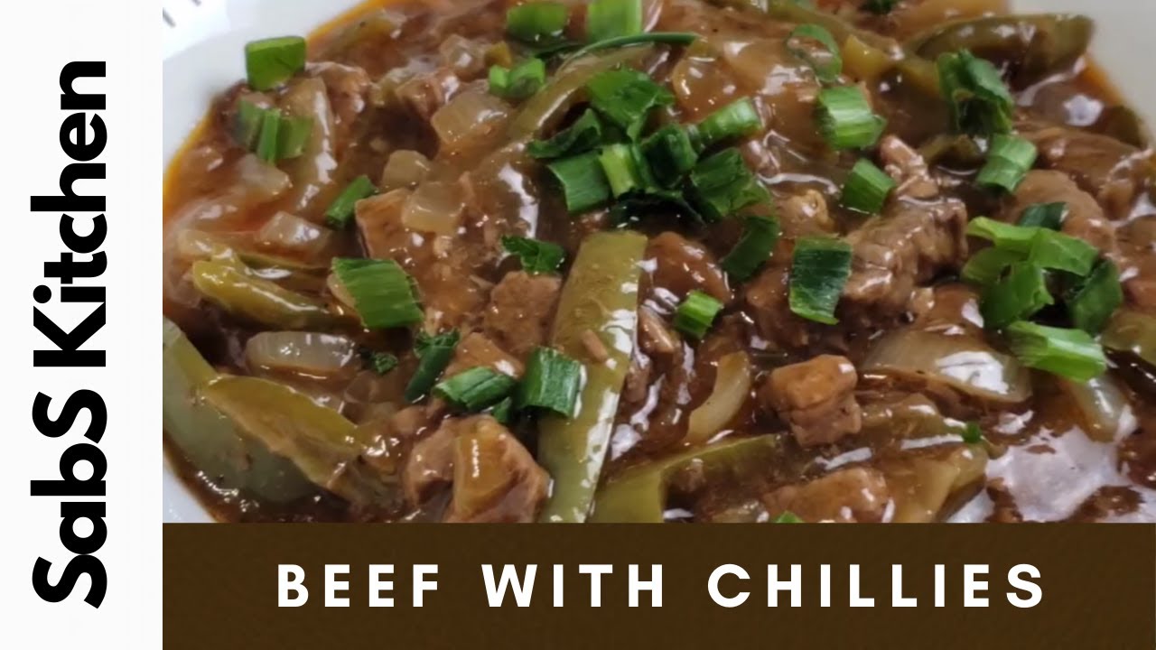BEEF WITH CHILLIES (Chinese Restaurant Style) | SabS Kitchen - YouTube