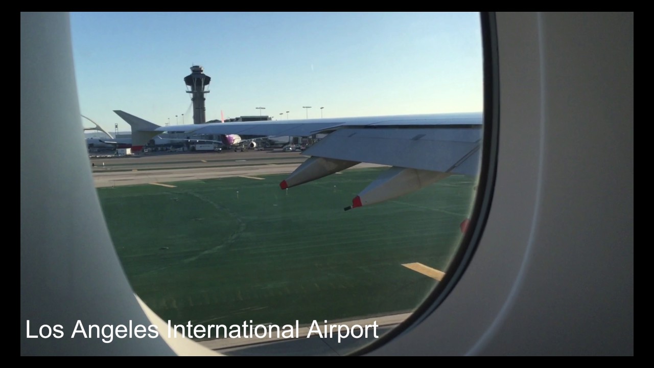 British Airways Flight 282 A380 World Traveller Class LAX Take Off ...