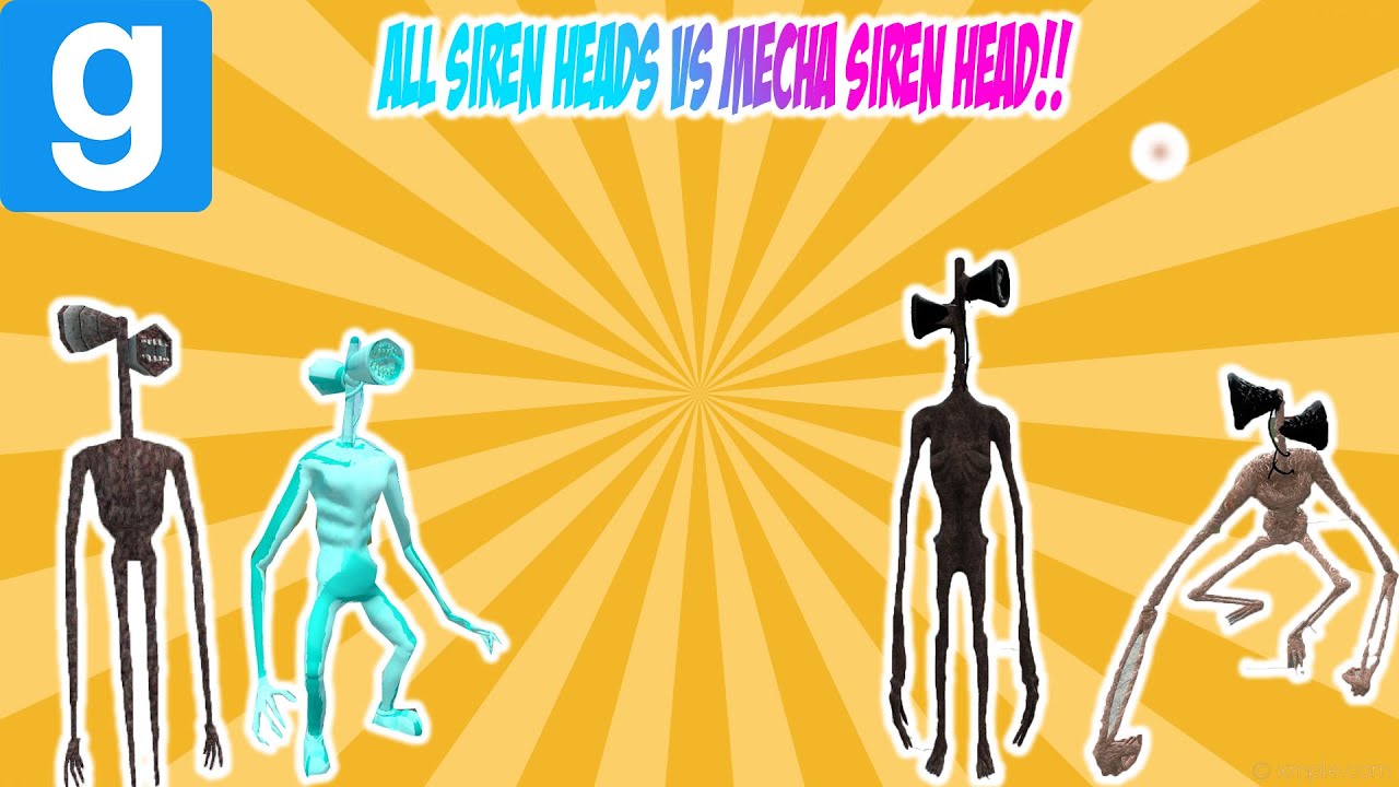 ALL SIREN HEADS VS MECHA SIREN HEAD!! - Garry's Mod Sandbox - YouTube
