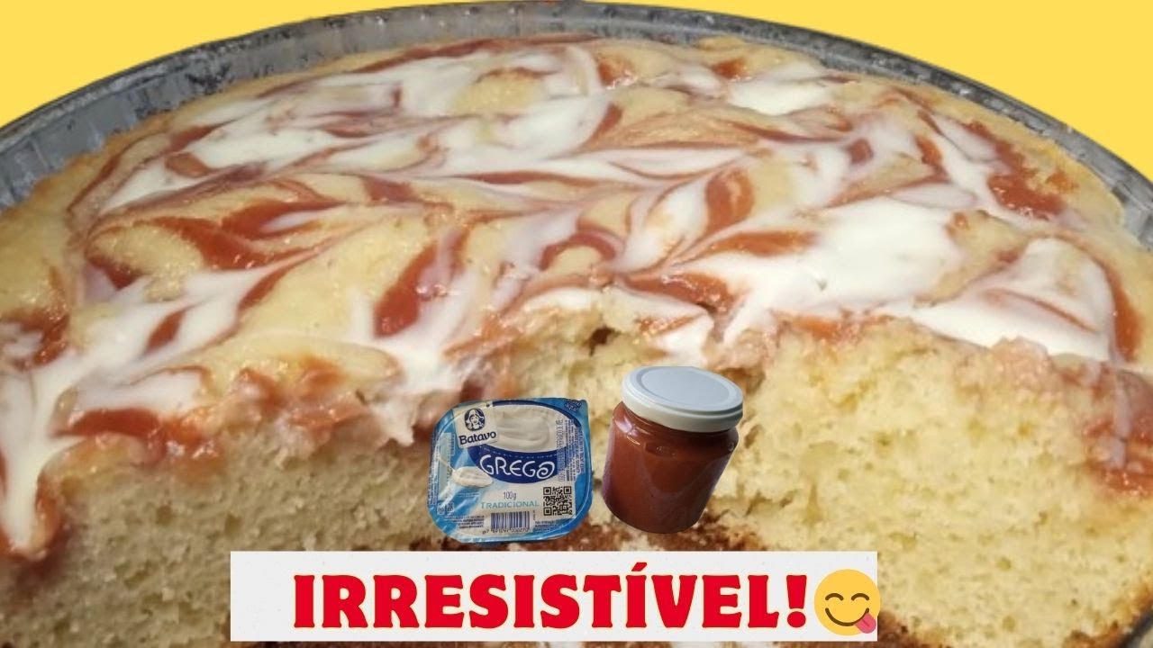 BOLO DE IOGURTE e GELEIA DE GOIABA simples e fofinho! Sabor Incrível😋 ...