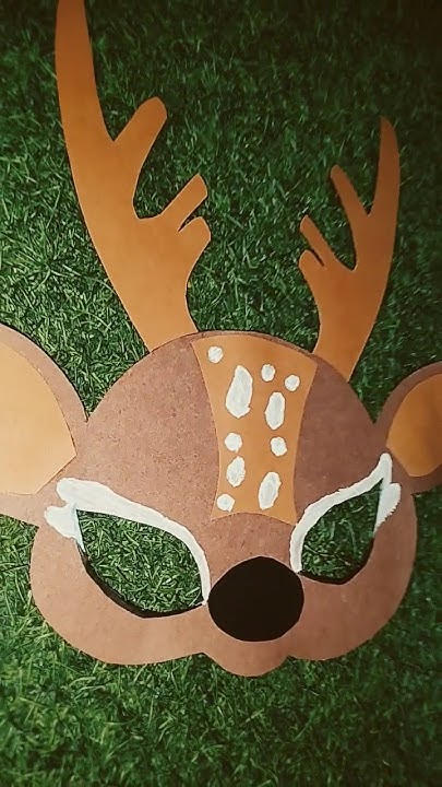 Reindeer Mask 🦌#papercraft #craft #diy #puppet #taubatauba #trending #shorts - YouTube