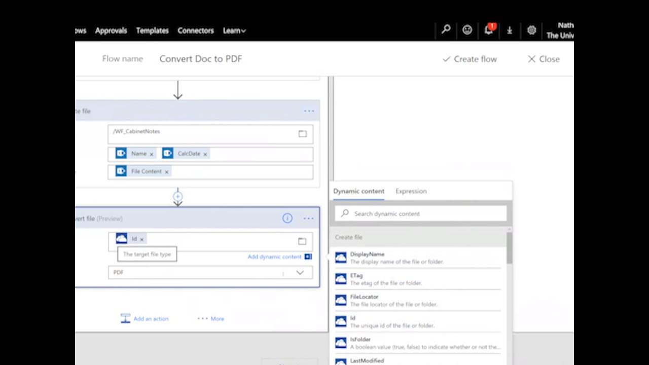 Convert SharePoint documents to PDF automatically using Microsoft Flow - YouTube