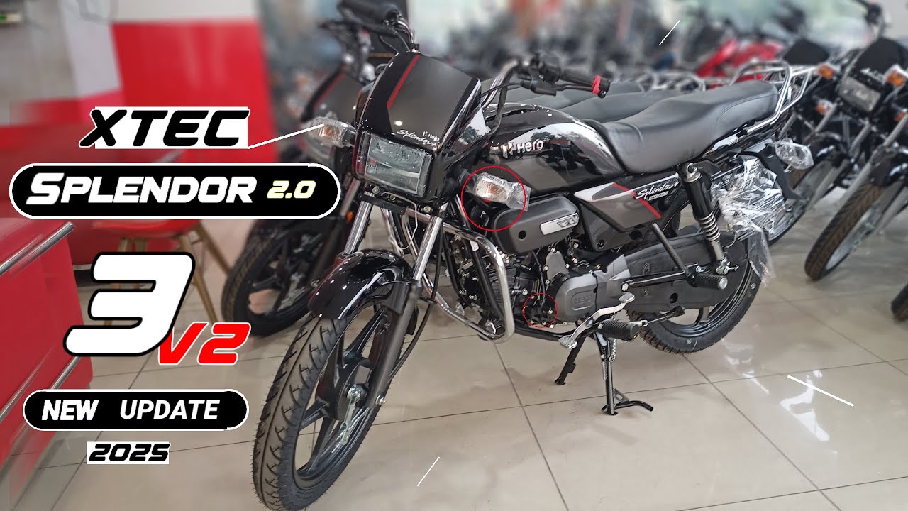 New splendor xtec 2.0 2025 model || splendor xtec 2.0 new 2V update ...