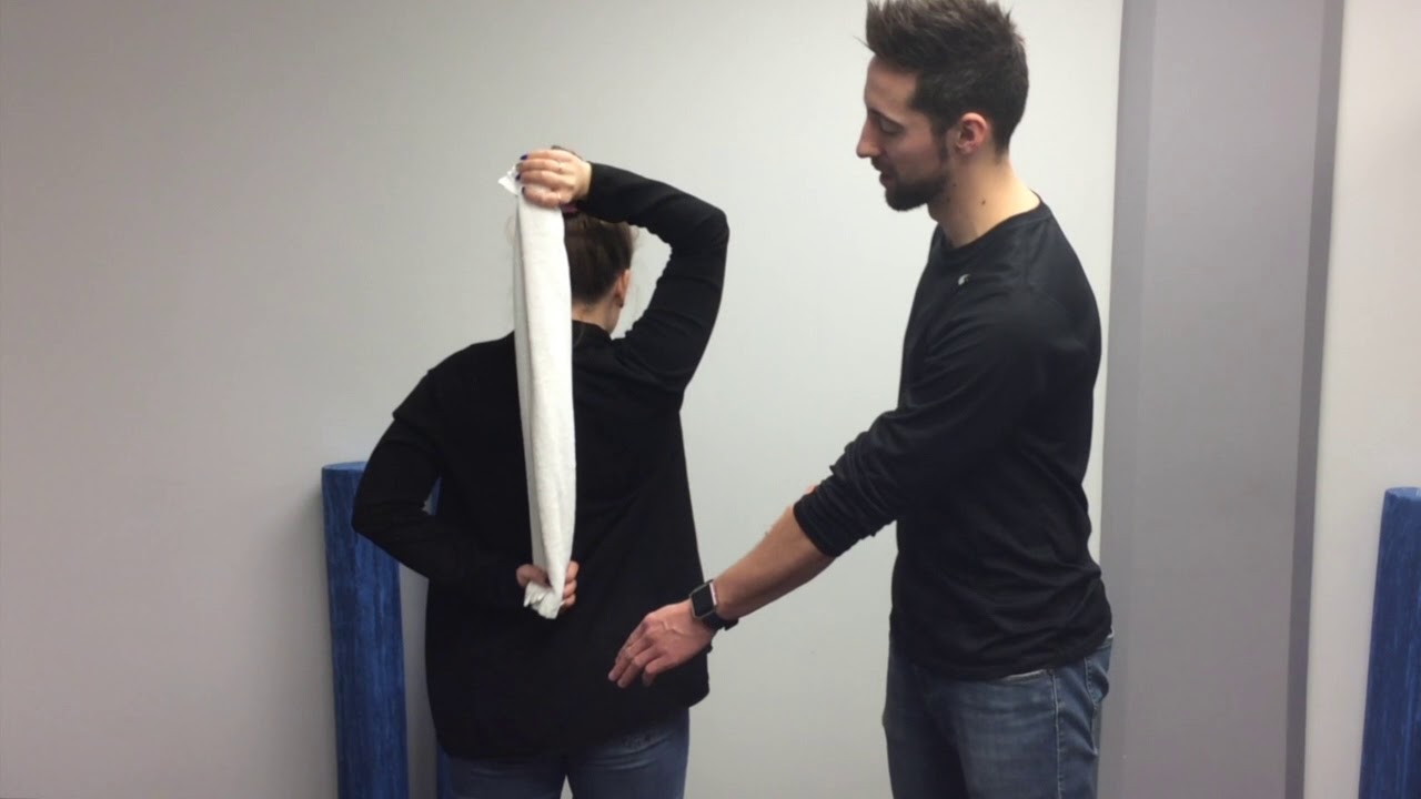 #55 - Internal External Rotation with Towel - YouTube