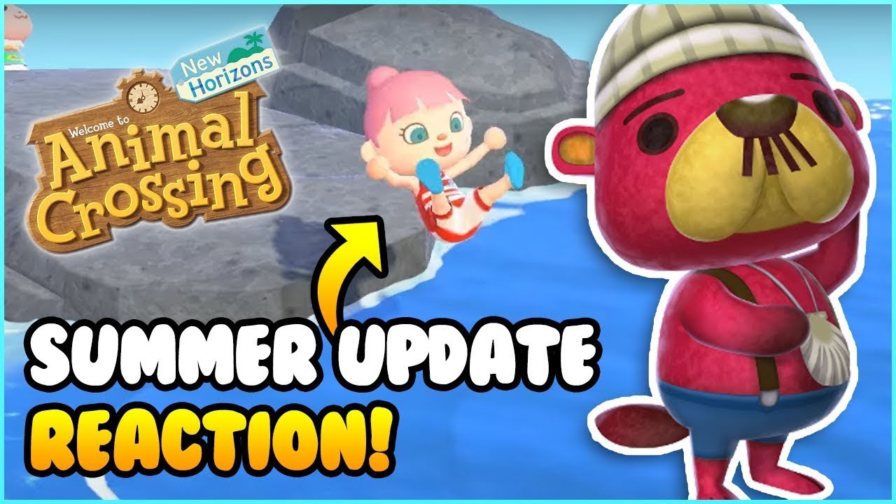 NEW SUMMER UPDATE REACTION!!! Animal Crossing New Horizons! - YouTube