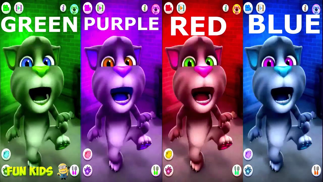 Learn Colors with Talking Tom Animated Cartoon for Kids Children ...