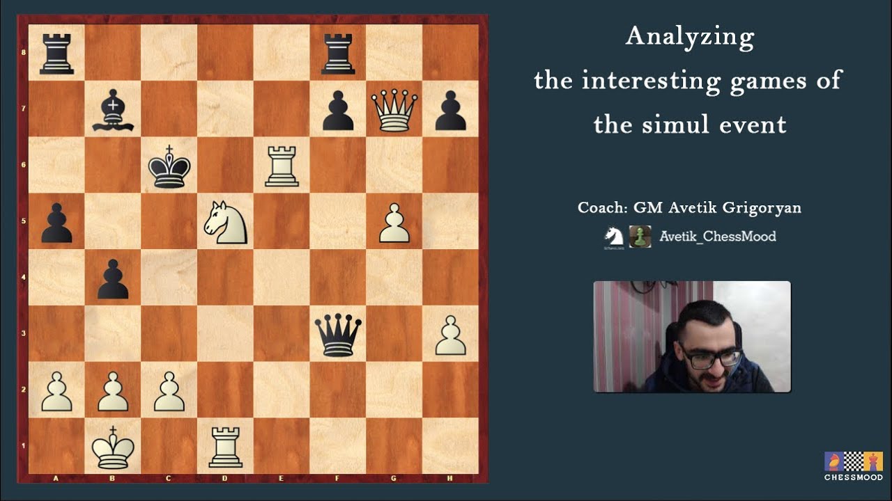 Analyzing the interesting games of the first simul event in chessmood ...