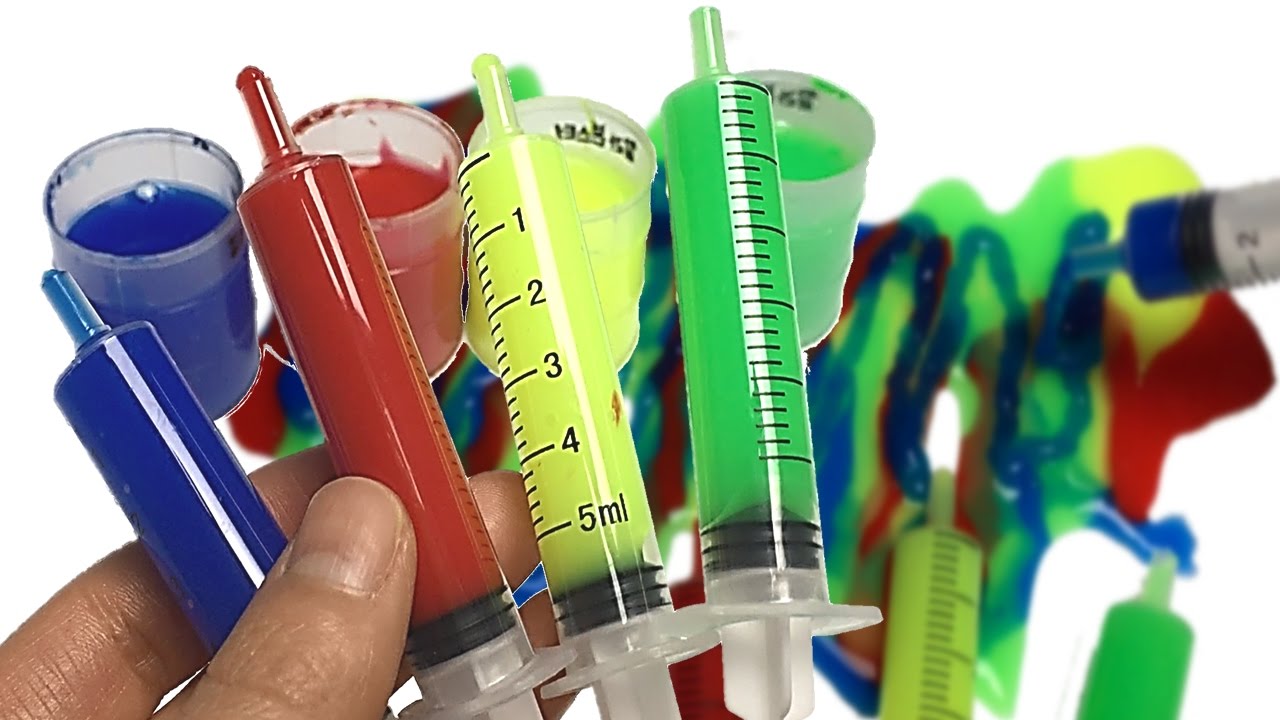 Color Slime Monster to play with Fun! Fun! Syringe - YouTube