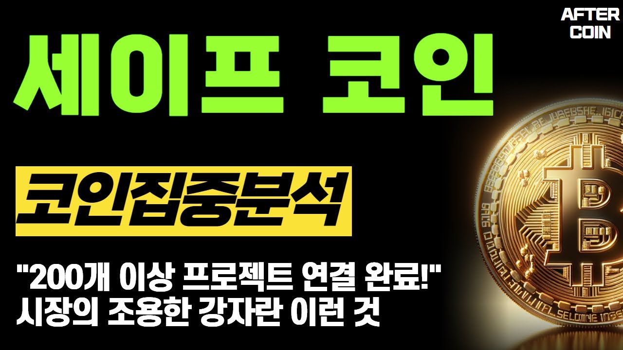 세이프 코인 200개 이상 프로젝트 연결 완료 시장의 조용한 강자란 이런 것 세이프코인전망 세이프코인분석 세이프