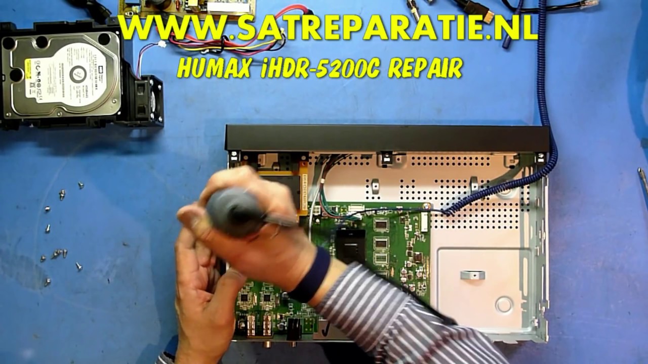 Humax iHDR-5200C repair / reparatie - YouTube