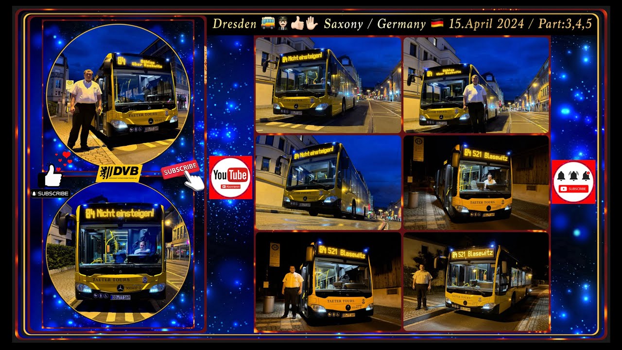 Dresden Bus line 84 with Christoph / Part:3, 4, 5 / Long video version ...