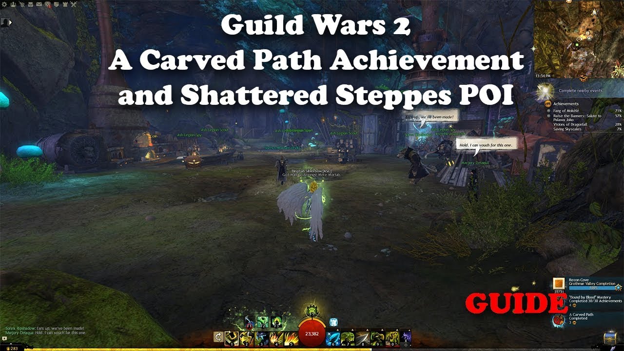 Guild Wars 2 - Shattered Steppes POI - A Carved Path Achievement GUIDE ...