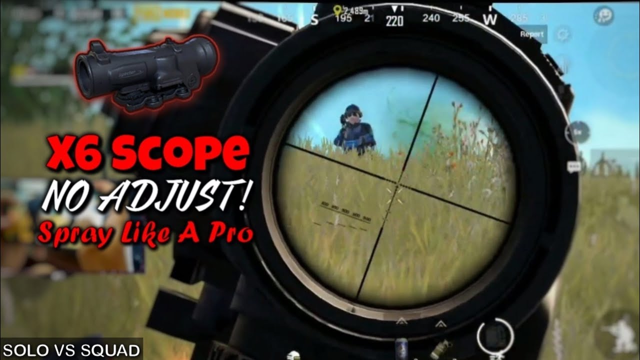 Spray Dengan Scope X6 NO ADJUST, SUSAH? | Solo vs Squad - PUBG Mobile ...
