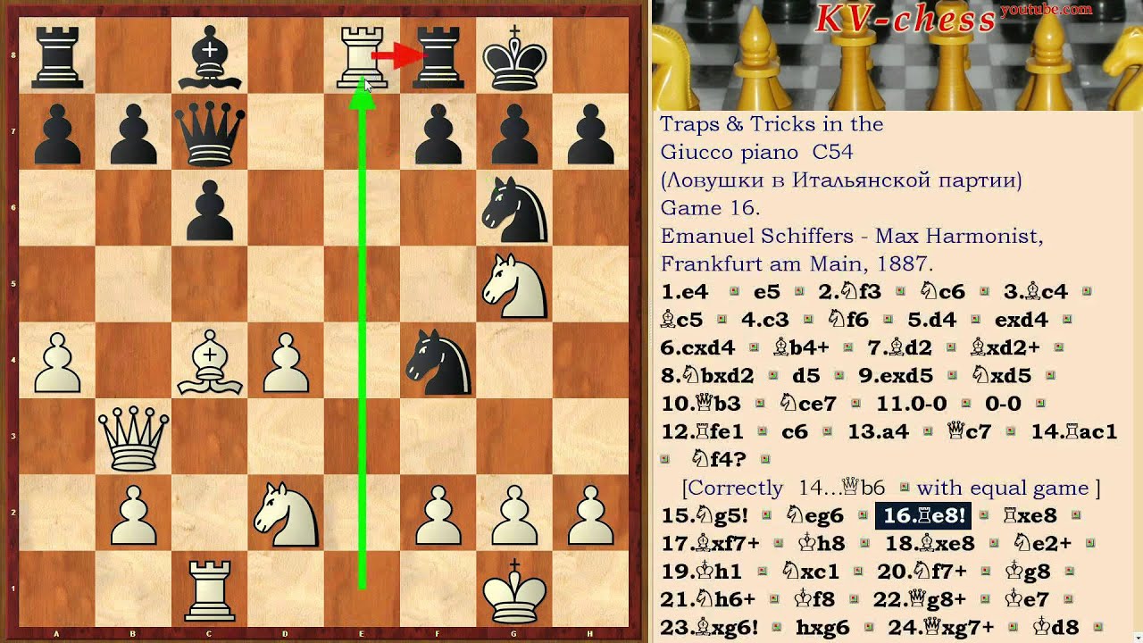 Mat instead of material advantage! Chess Trap 16 in the Giucco piano ...