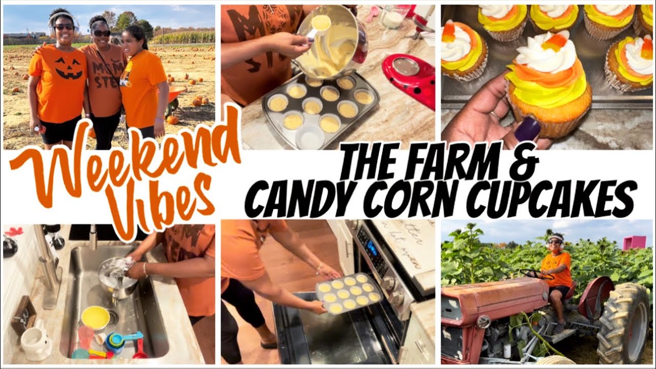 HALLOWEEN WEEKEND | HALLOWEEN CANDY CORN CUPCAKES | VISIT THE FARM ...