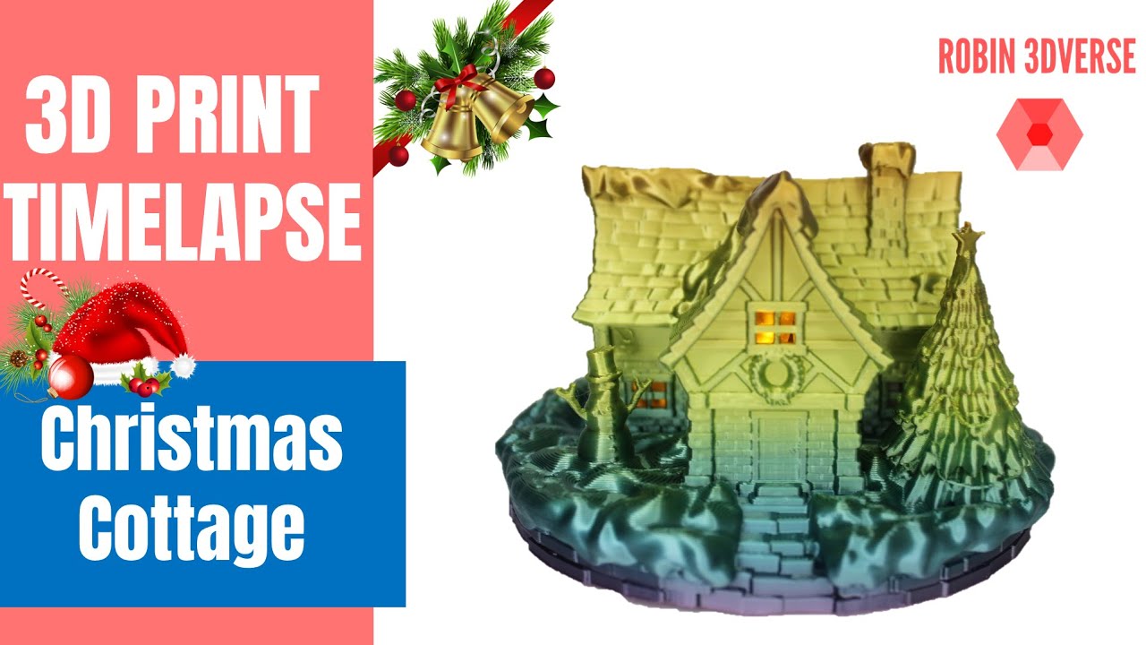 3D Printed Christmas Cottage 🎄 || 3D Printing Timelapse [4K] - YouTube