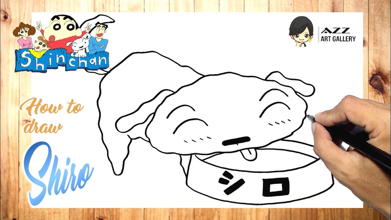 How to draw Shiro step by step │Crayon Shinchan - YouTube