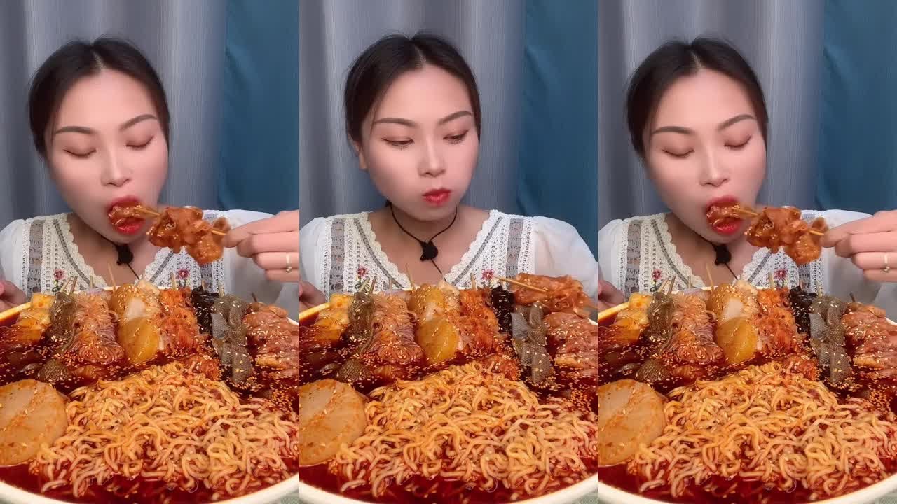 ASMR MUKBANG Super Hot, Seasoned Chicken, Cheese Kimchi Gimbap, fried ...