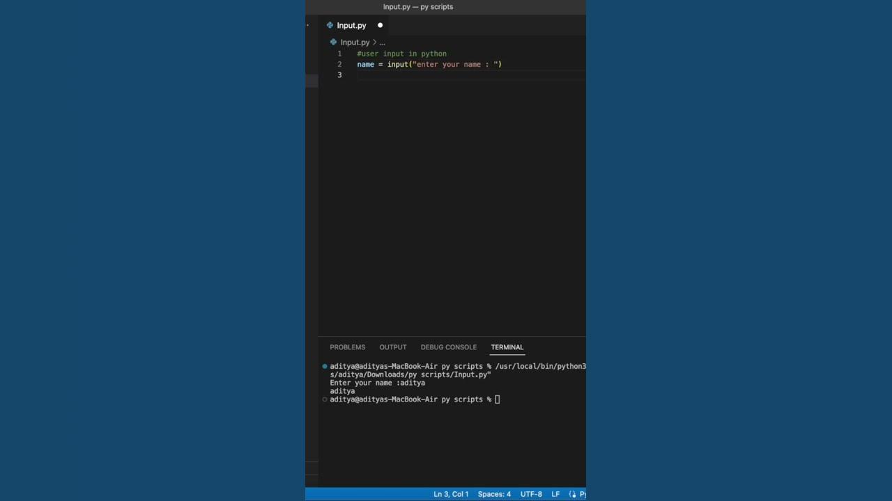 Python Programming Part 2 Userinput Pythonprogramming Youtube