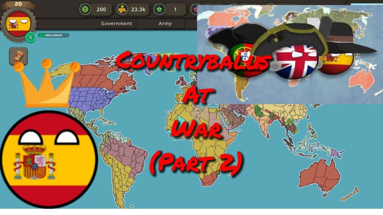 Taking over the world in a game! | countryballs at war. - YouTube