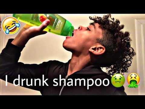 I drank shampoo😂 (punishment from try not to rap challenge) - YouTube