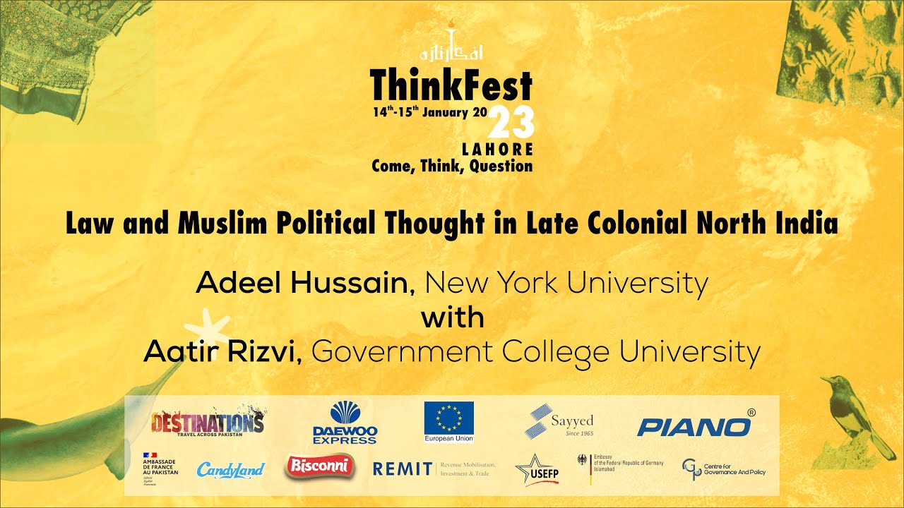 ThinkFest 2023: Book Launch: Law and Muslim Political Thought in Late ...