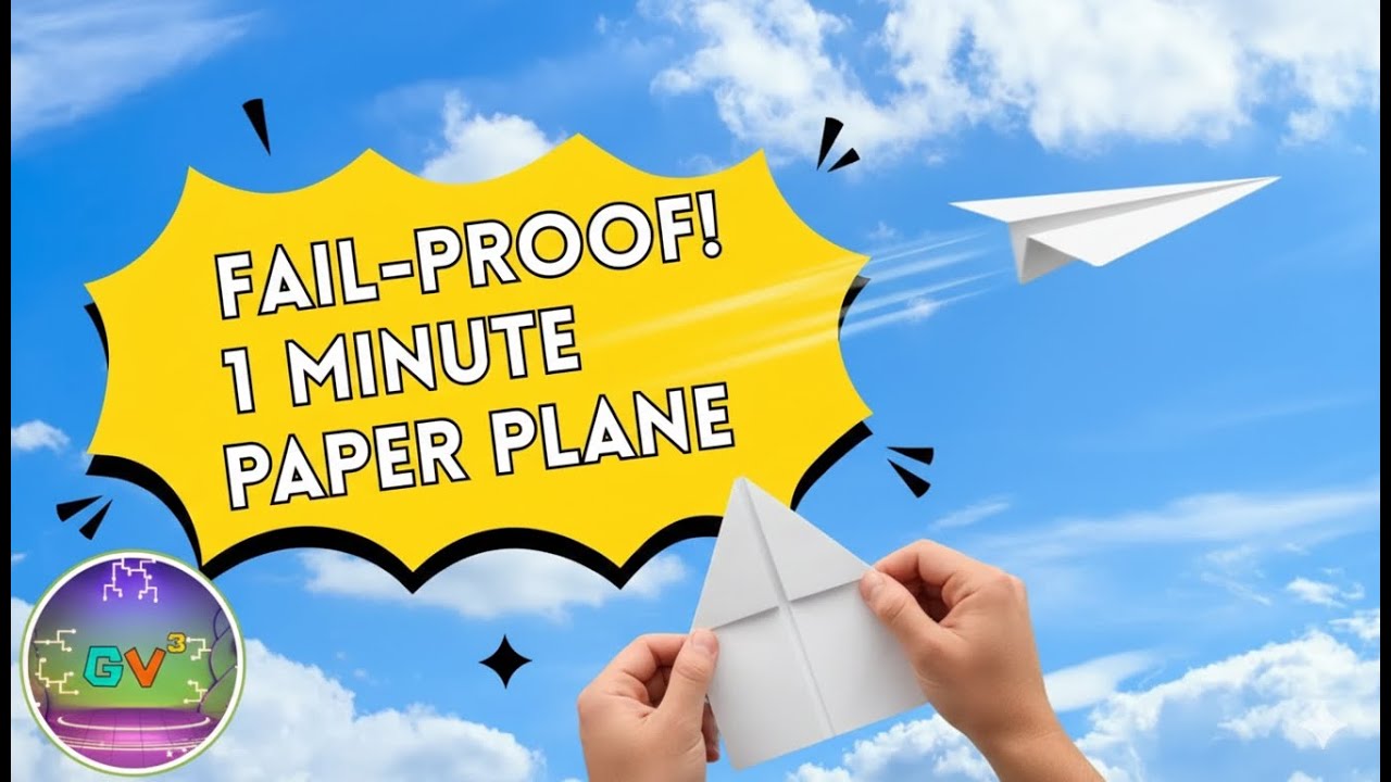 How to make a paper airplane in just one minute with any paper. - YouTube