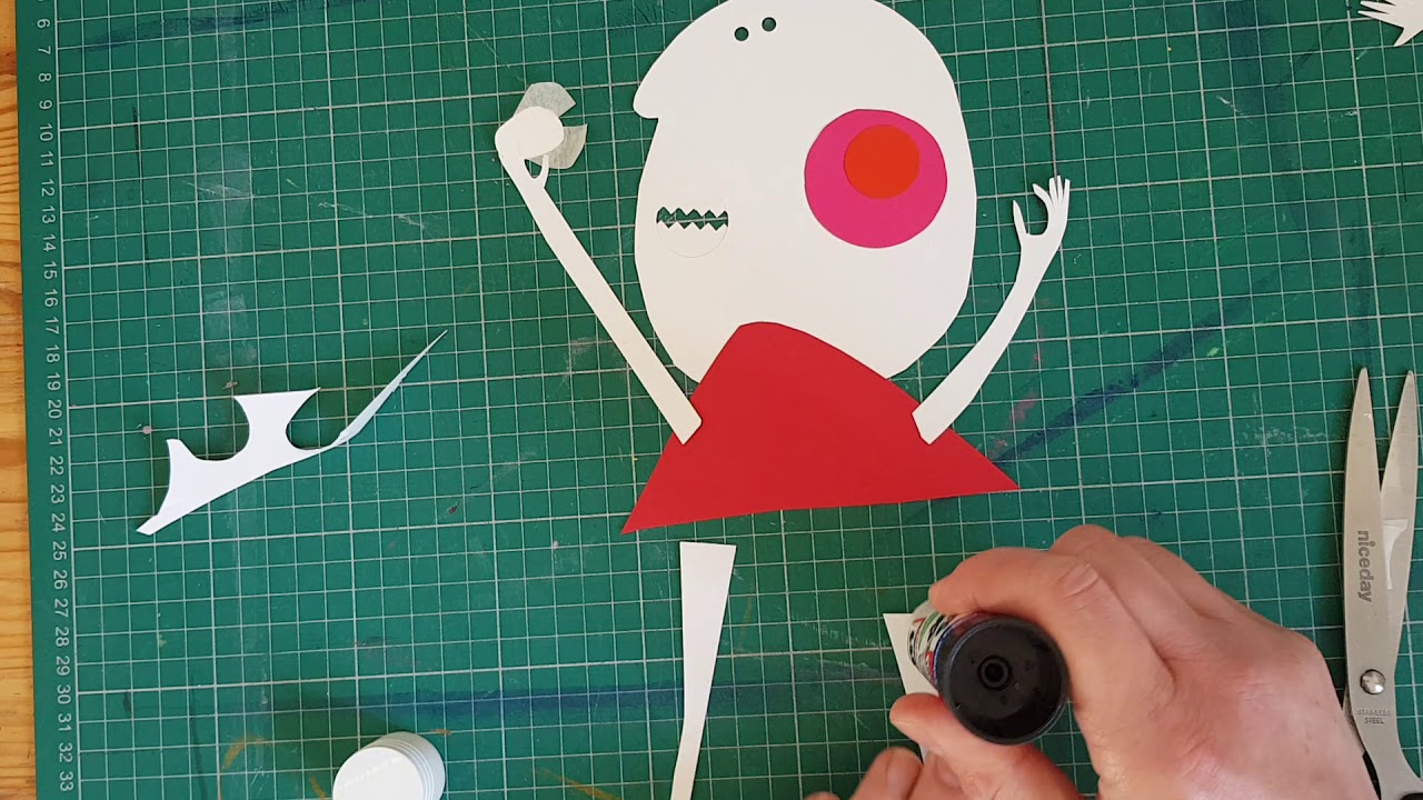 Character making from card and scraps. - YouTube