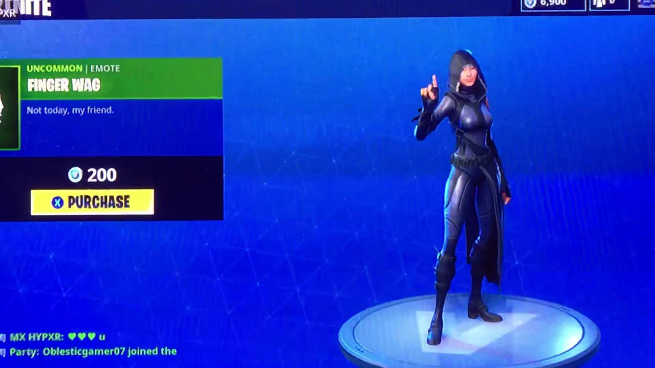 NEW FINGER WAG EMOTE IN FORTNITE - YouTube