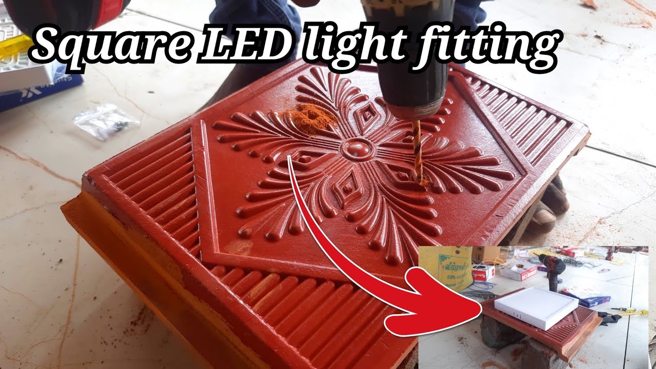 How to install a square LED light fitting - YouTube
