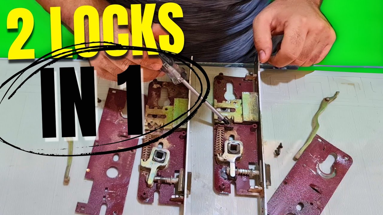 Combine two damaged locks into one secure lock| DIY mortise lock - YouTube