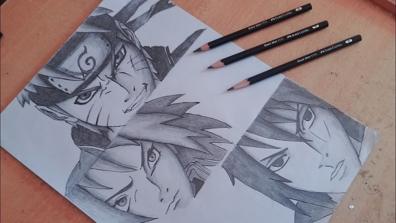 Team 7 drawing | Naruto Sasuke Sakura | shading version - YouTube