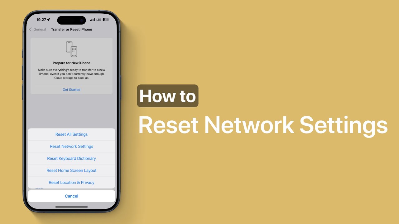 How To Reset Network Settings on iPhone - YouTube