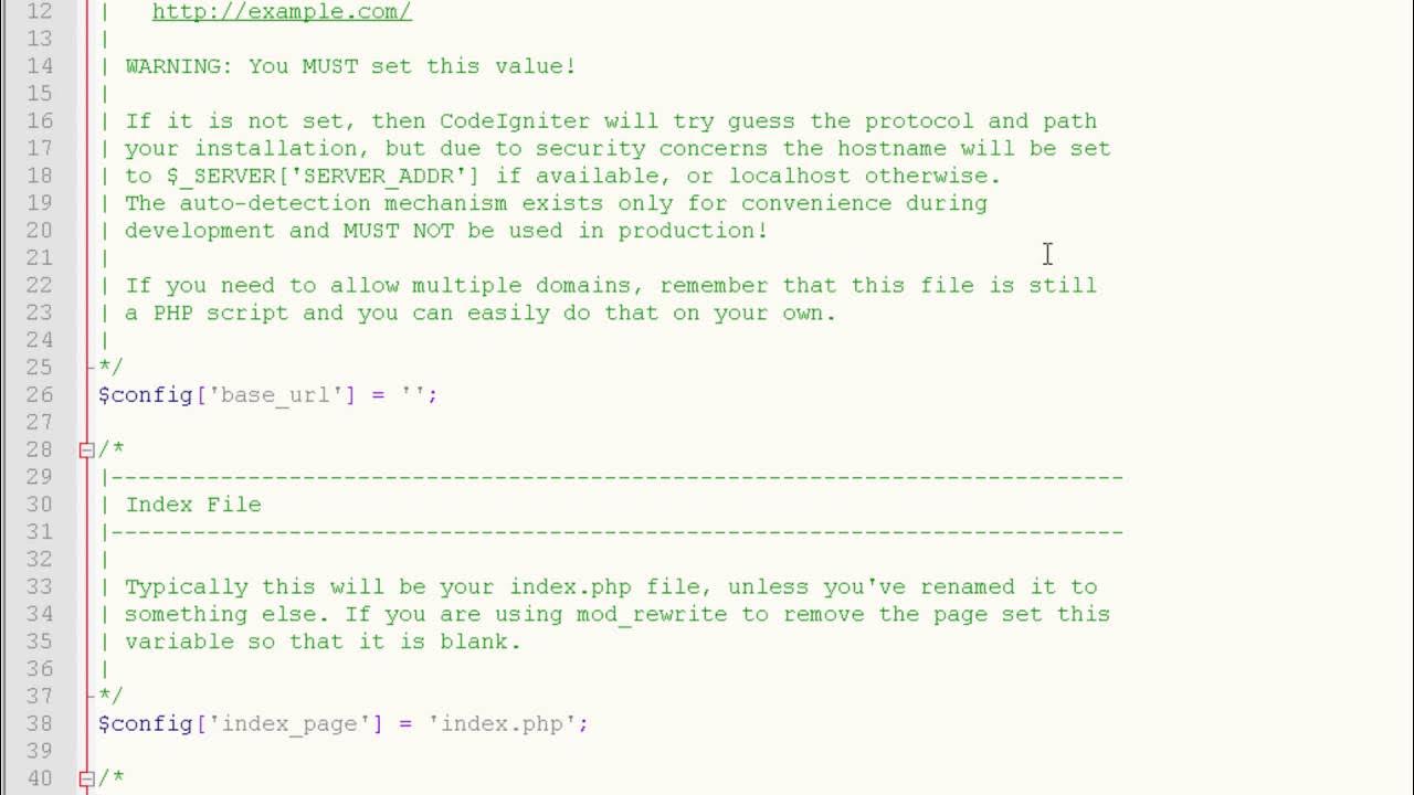 Installing Codeigniter 3.10 and removing index.php - YouTube