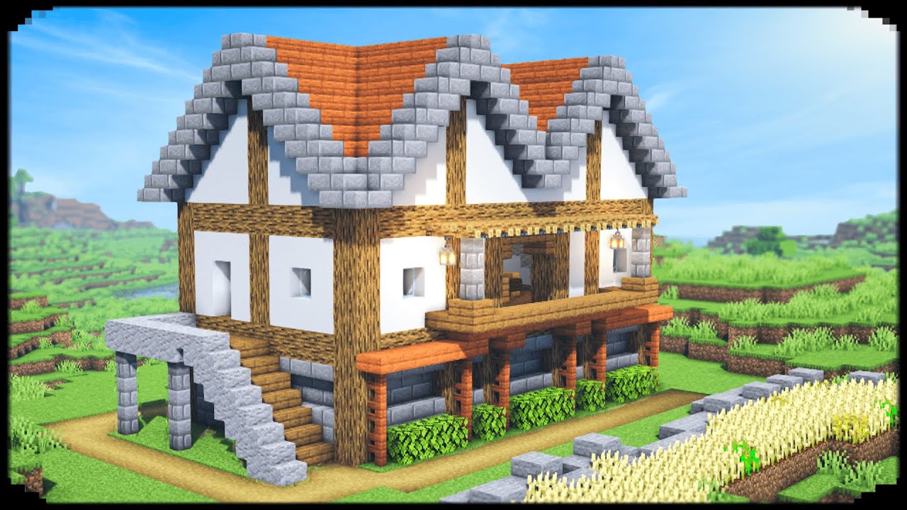 Minecraft: How to Build a FARMHOUSE | Step by Step - YouTube