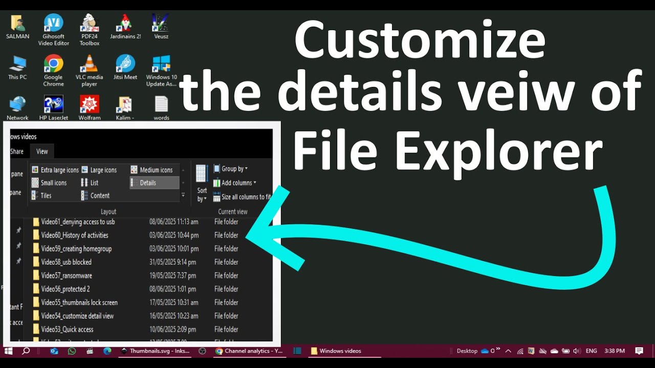 How to customize the details view of file explorer - YouTube
