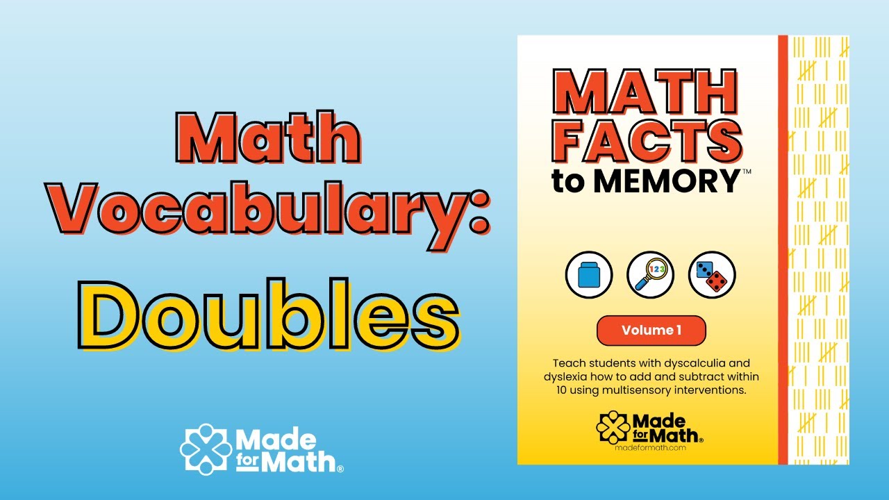 Math Vocabulary: Doubles - YouTube