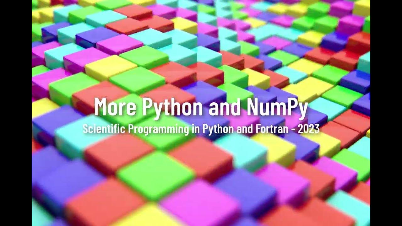 Lecture 2 - NT009F - Python and NumPy - YouTube