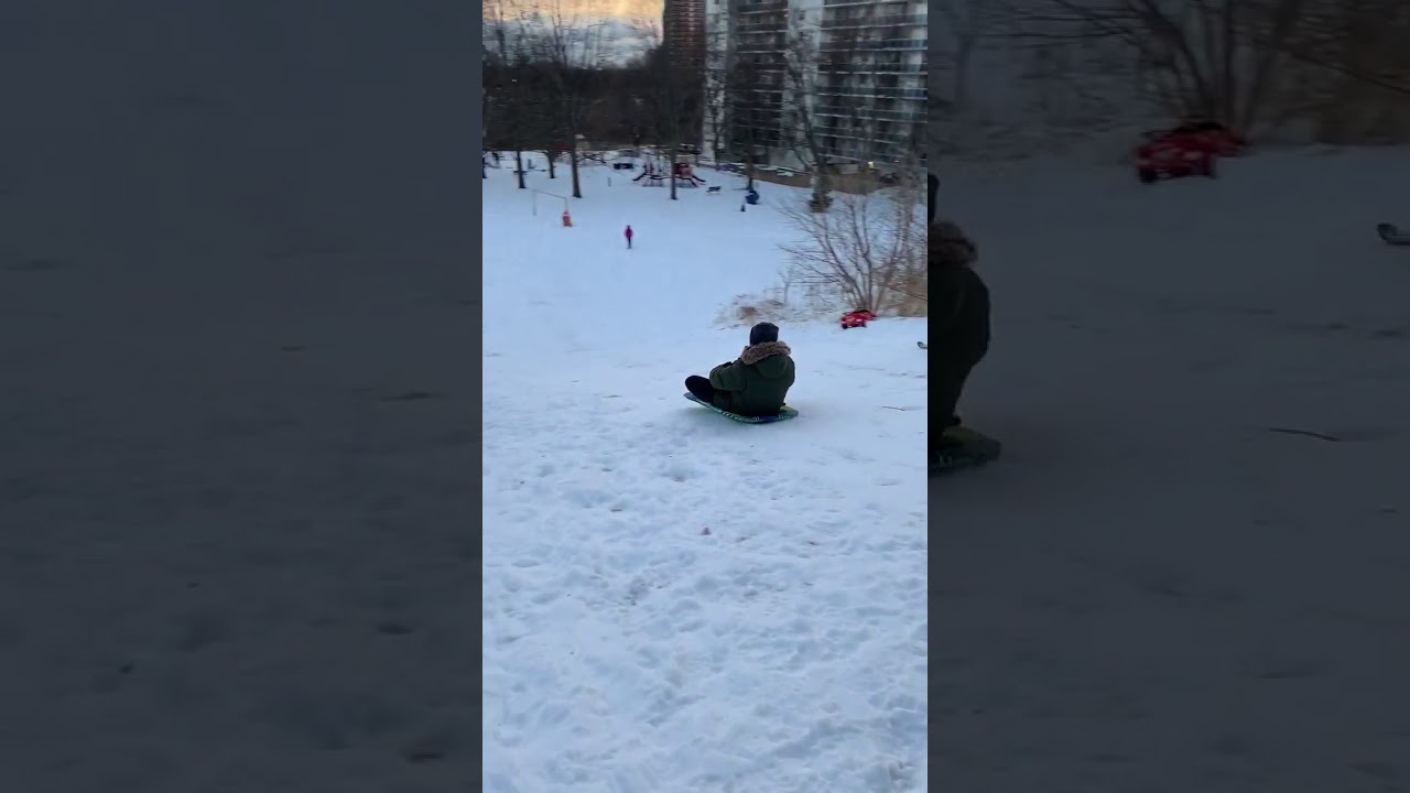 Fun with snow, sliding, - YouTube
