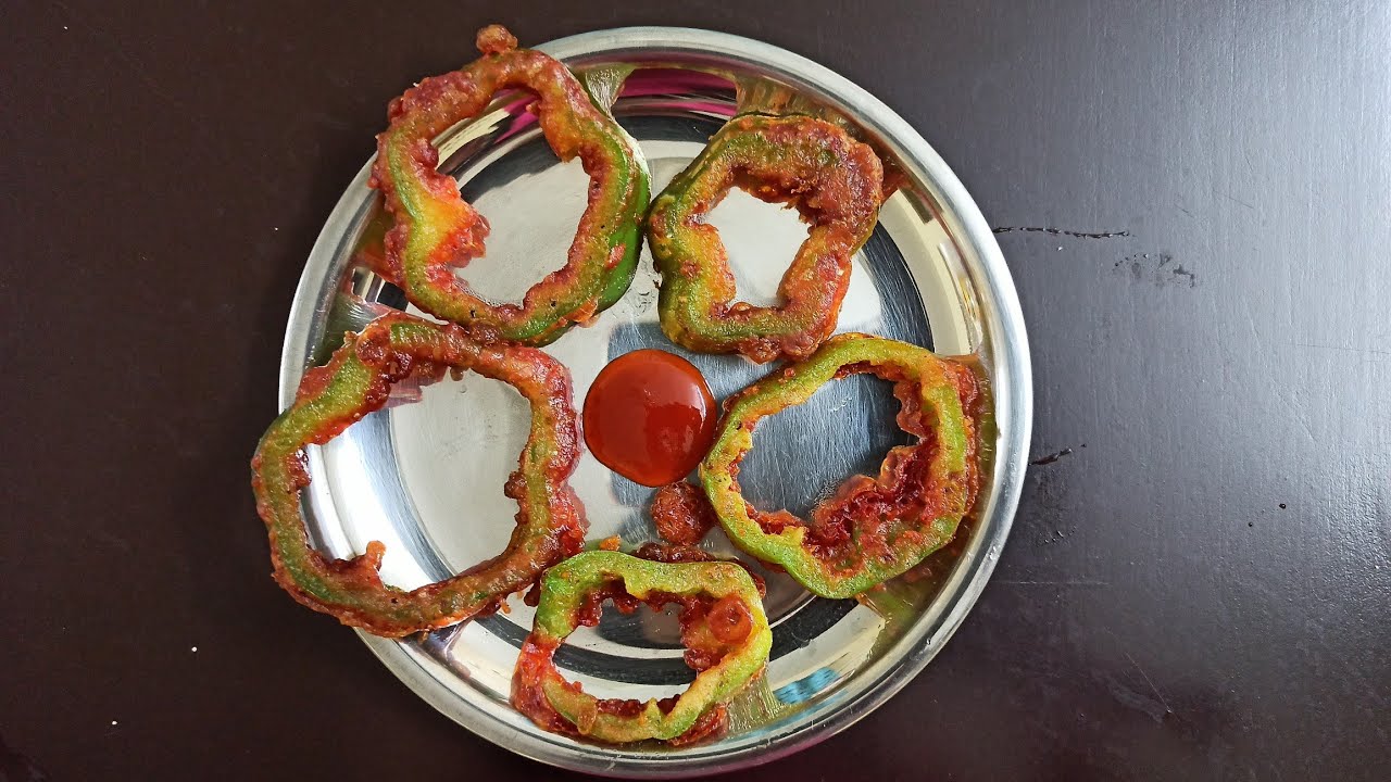 Capsicum Rings || Capsicum Fritters || Perfect evening snack - YouTube